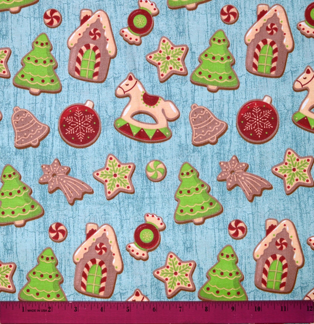 CHRISTMAS COOKIES FABRIC | Sold by the Half Yard! | Continuous Cut ...