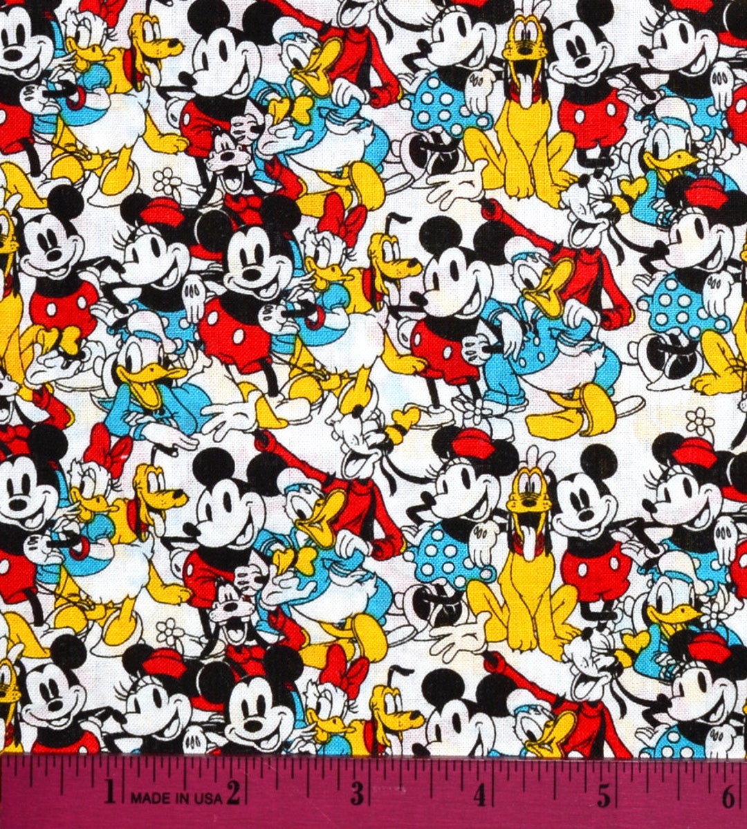 Sale!! MICKEY MOUSE FABRIC | Sold by the Half Yard! | Continuous Cut ...