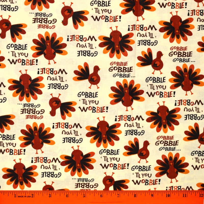 Thanksgiving Fabric - Etsy