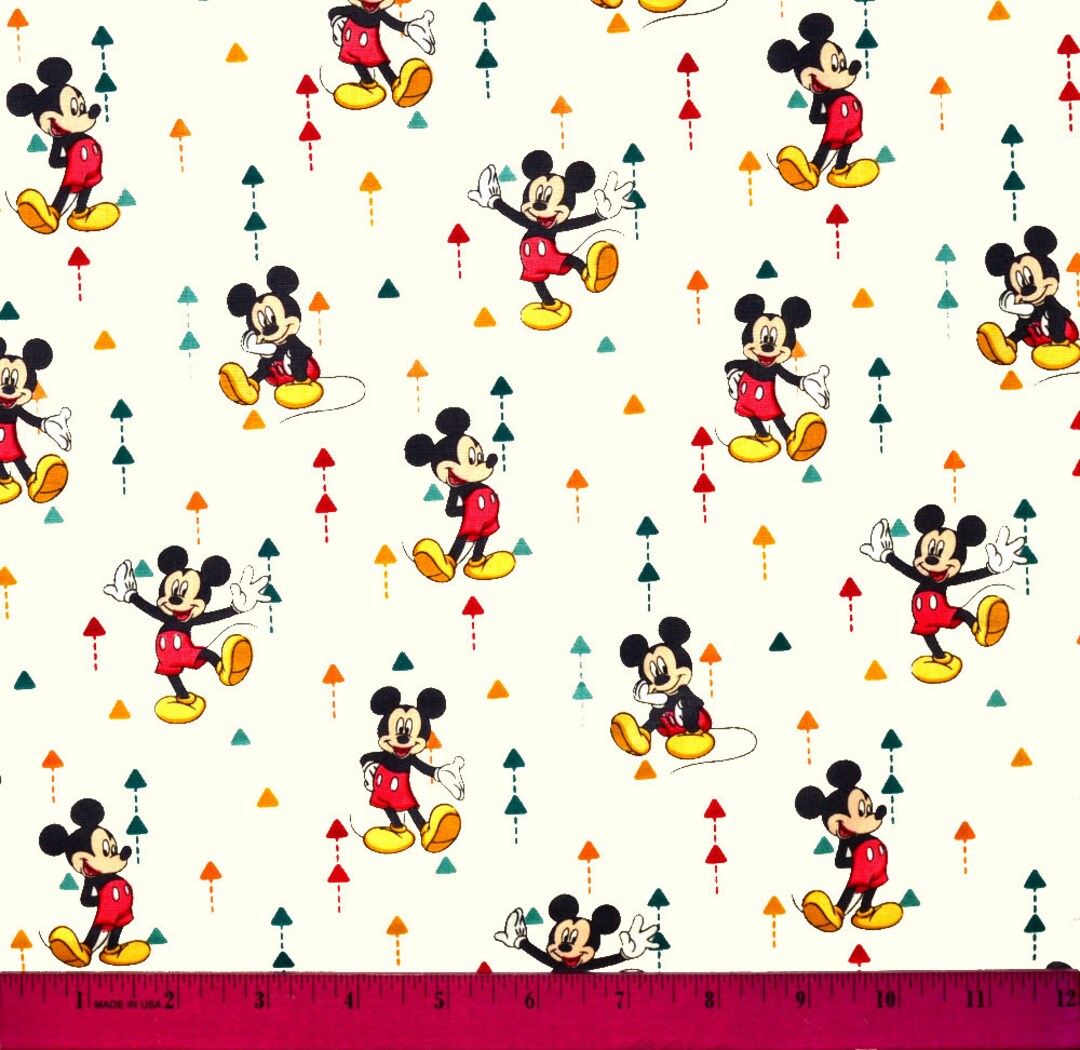Sale!! MICKEY MOUSE FABRIC | Sold by the Half Yard! | Continuous Cut ...