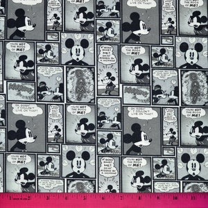 Mickey Mouse Fabric by the Yard Cotton - Etsy