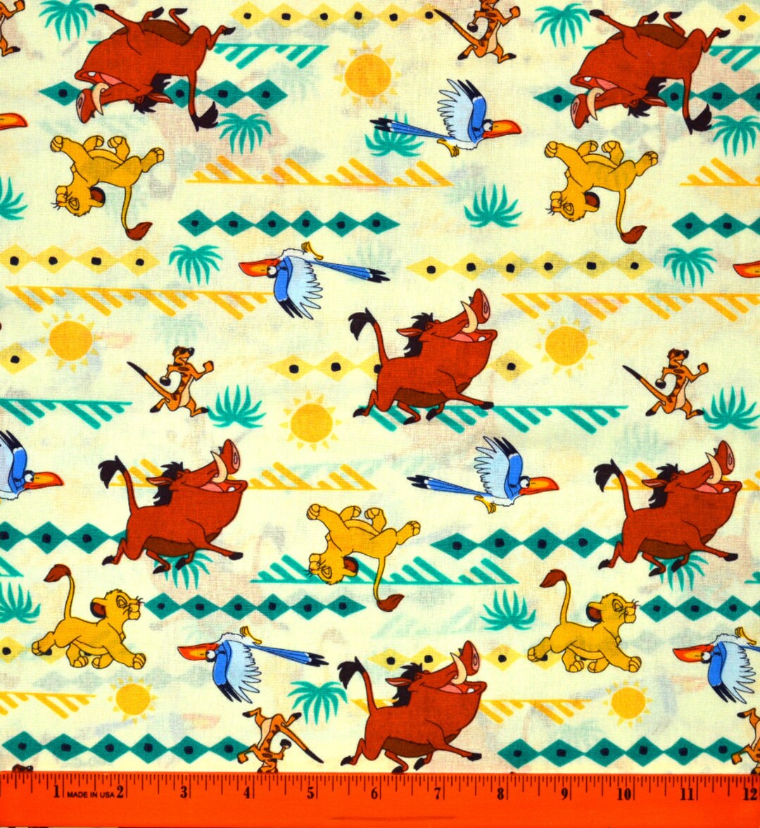 LION KING FABRIC | Sold by the Half Yard! | Continuous Cut! | 100% ...
