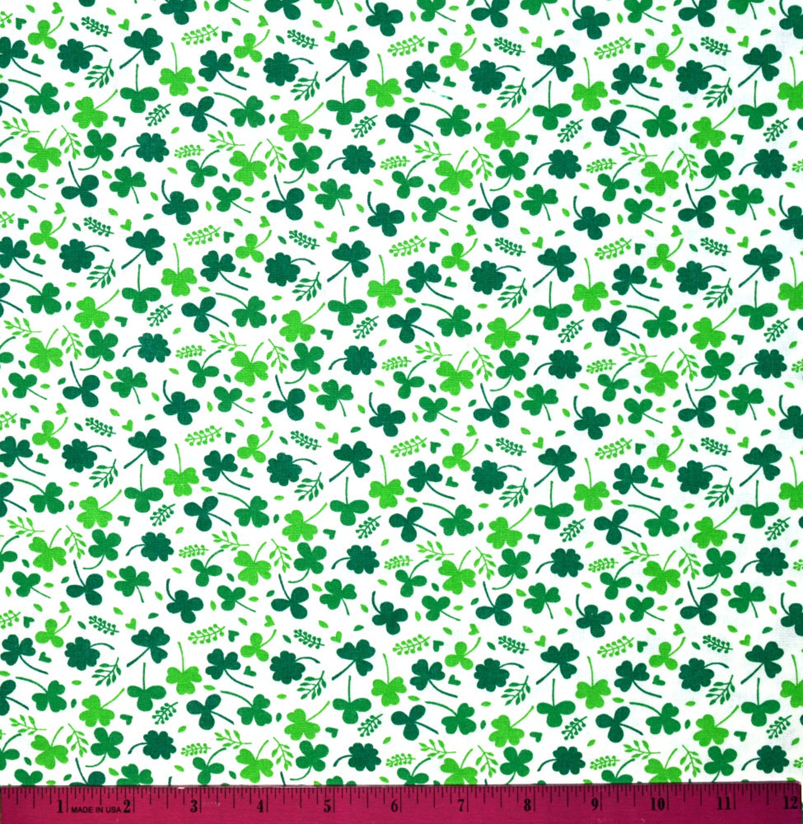 MINI SHAMROCKS FABRIC | Sold by the Half Yard! Continuous Cut! | 100% ...