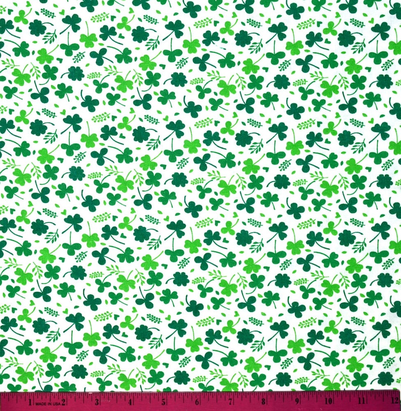 MINI SHAMROCKS FABRIC Sold by the Half Yard Continuous Cut - Etsy