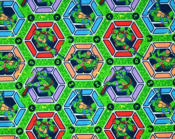 Teenage Mutant Ninja Turtles Pre Cut Fabric Green TMNT Cotton - Etsy