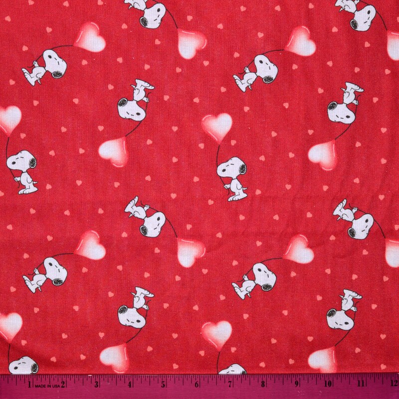 Snoopy Cotton Fabric - Etsy