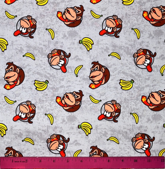 DONKEY KONG FABRIC Sold by the Half Yard for Sewing - Etsy