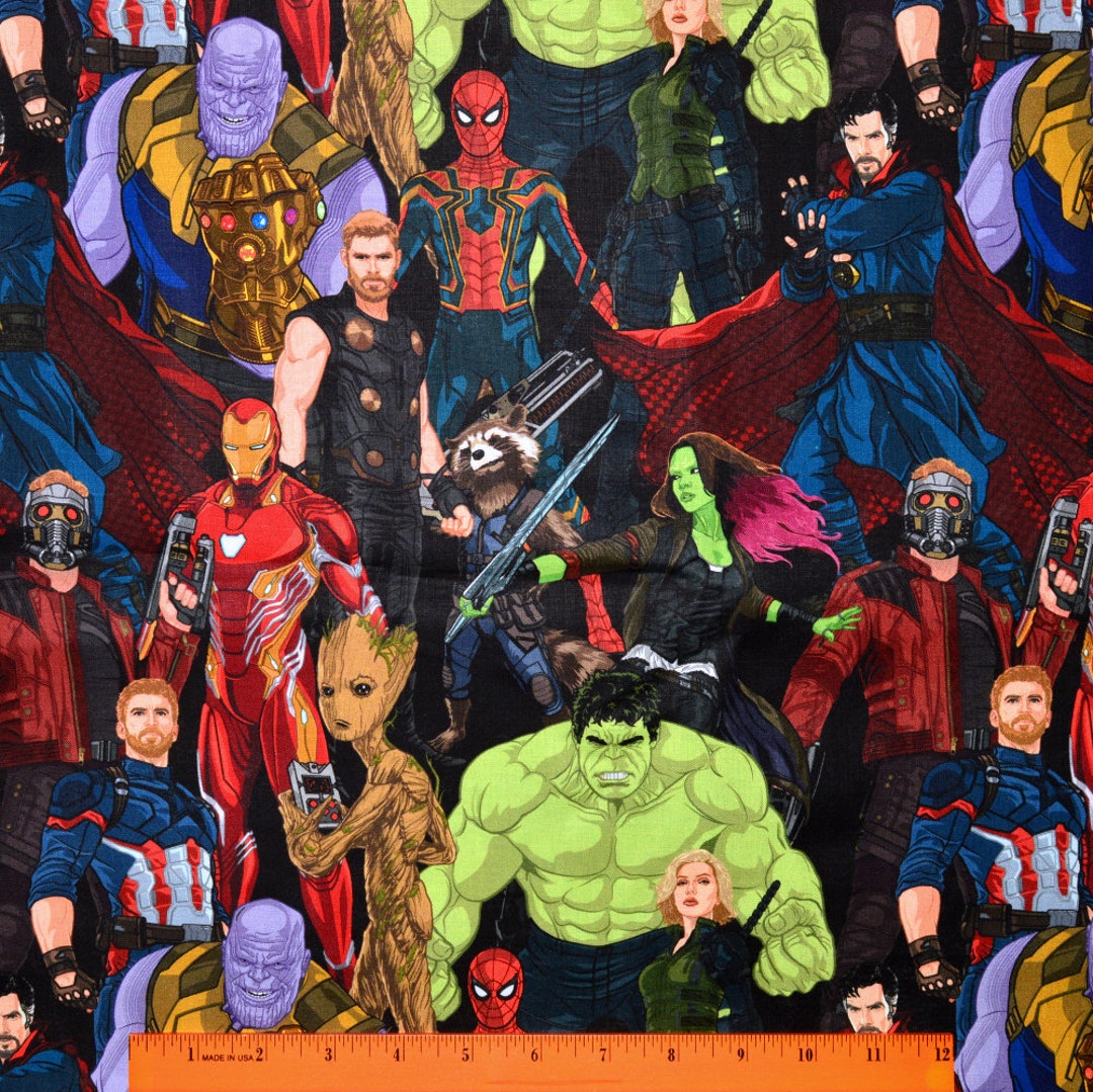 Sale!! MARVEL COMICS FABRIC | Sold by the Half Yard! Continuous Cut ...