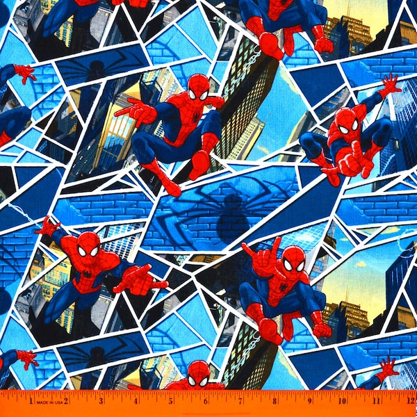 Spiderman Fabric - Etsy