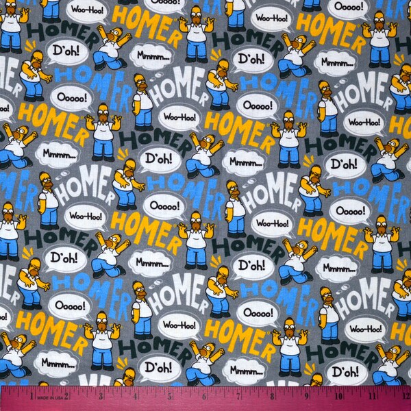 The Simpsons Fabric - Etsy