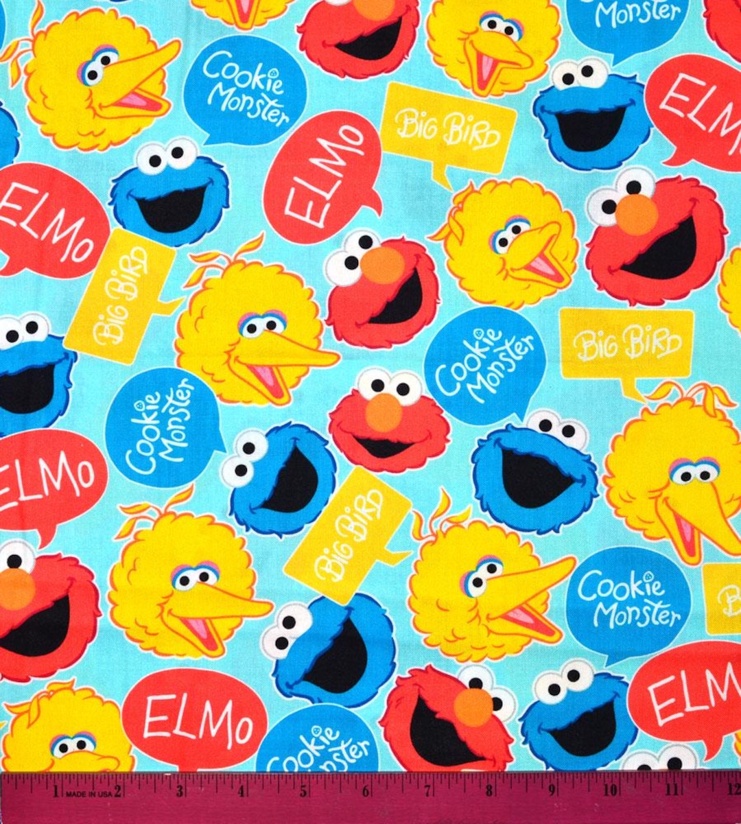 SESAME STREET FABRIC | Sold by the Half Yard! Continuous Cut! | 100% ...