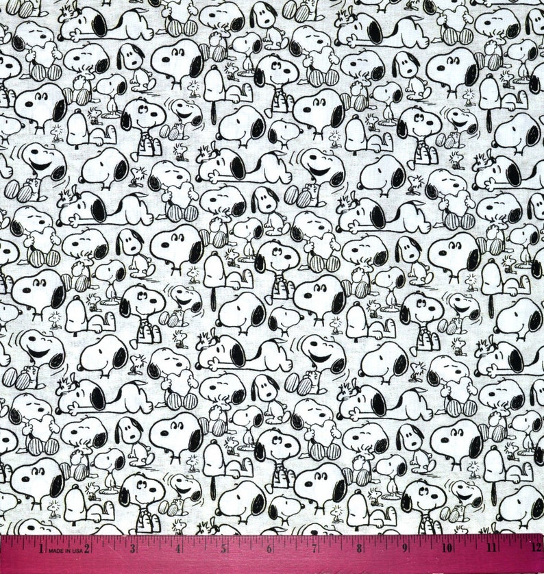 PEANUTS SNOOPY FABRIC | Sold by the Half Yard! | Continuous Cut! | 100% ...