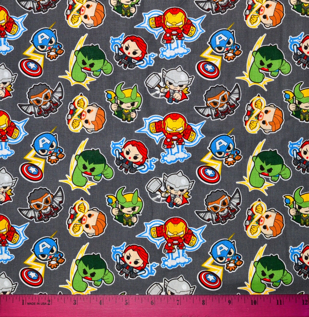 Sale!!! MARVEL KAWAII FABRIC |sold by the Half Yard! | for Sewing ...