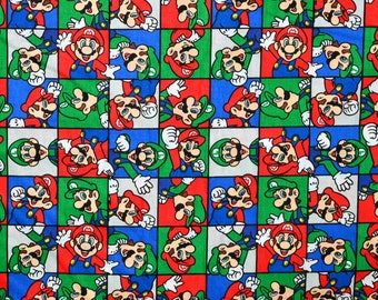 MARIO KART FABRIC Sold by the Half Yard Continuous Cut 100% Quilting ...