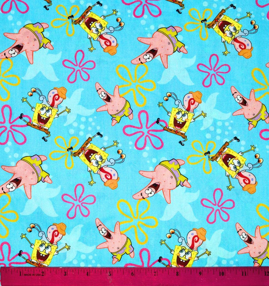 SPONGEBOB SQUAREPANTS FABRIC | Sold by the Half Yard! | Continuous Cut ...