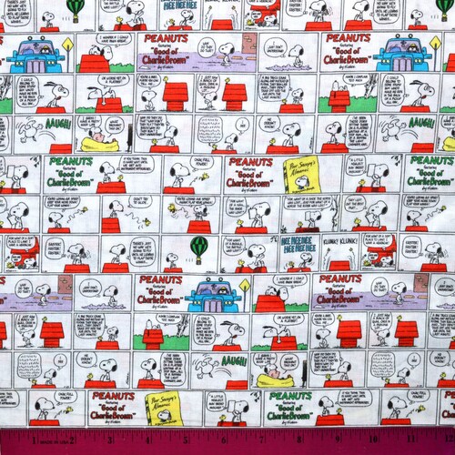 PEANUTS COMIC Strip FABRIC Sold by the Half Yard - Etsy