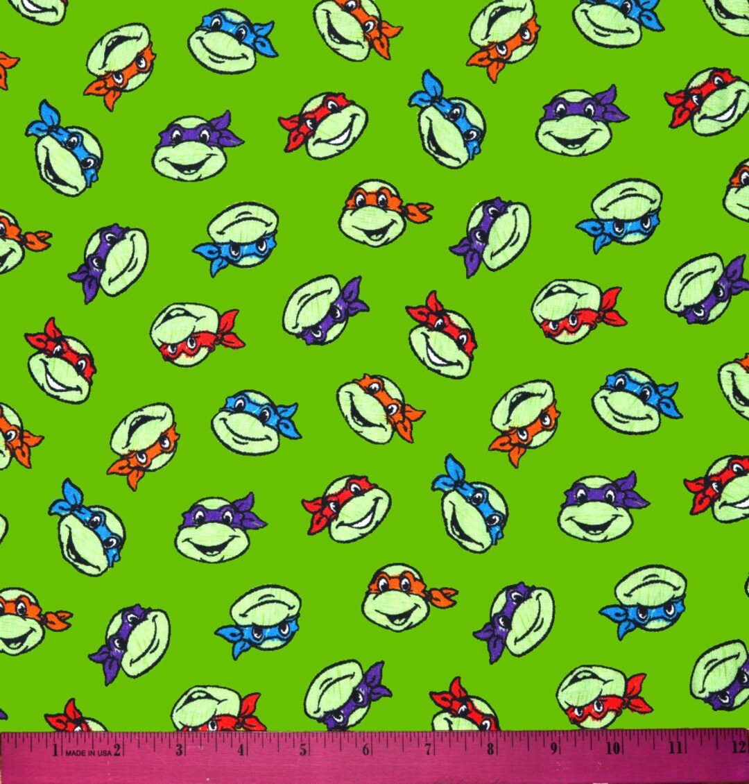 Teenage Mutant NINJA TURTLES FABRIC Sold by the Half Yard Continuous ...