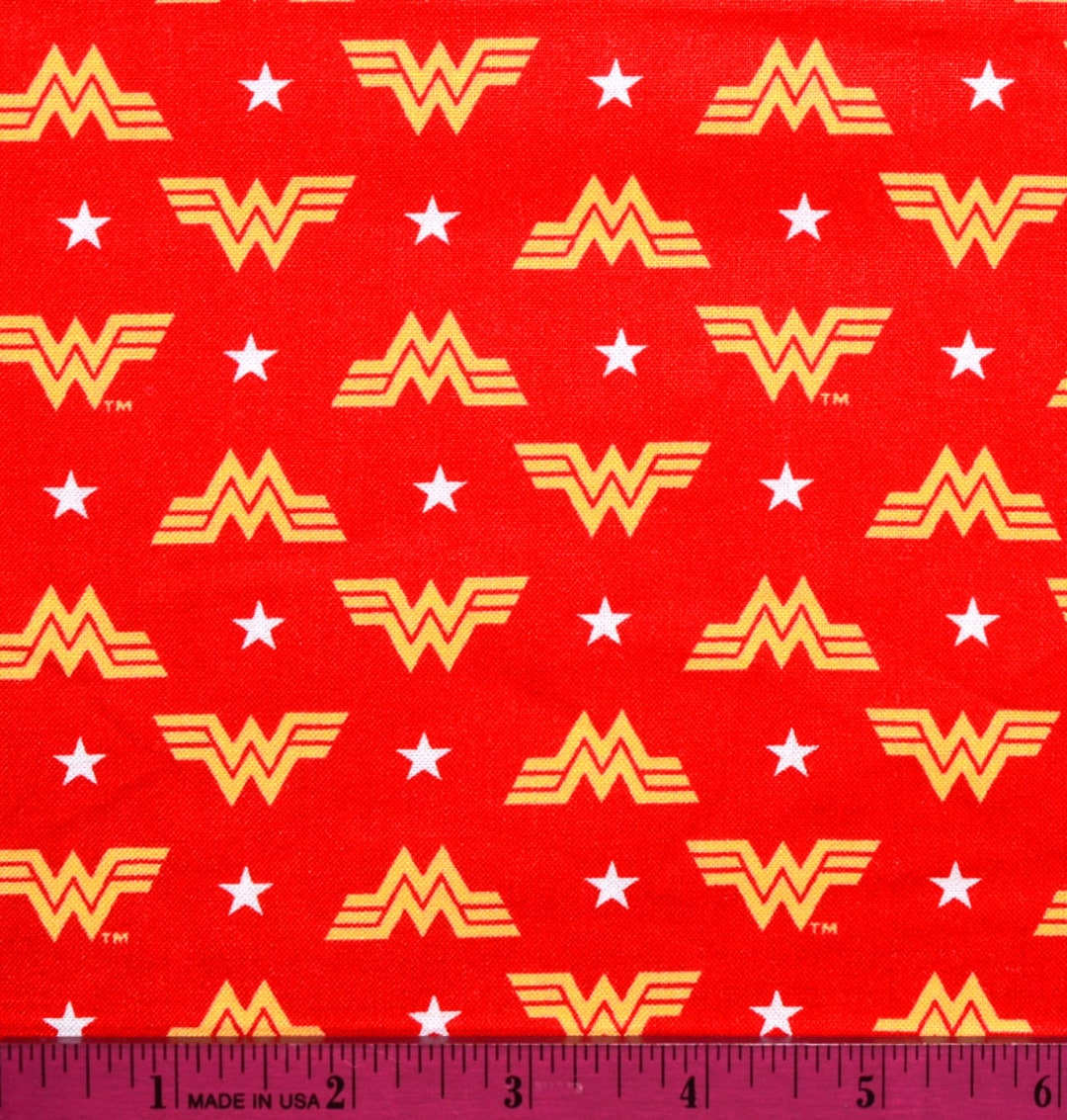 Sale!! WONDER WOMAN Logo FABRIC | Sold by the Half Yard! | Continuous ...
