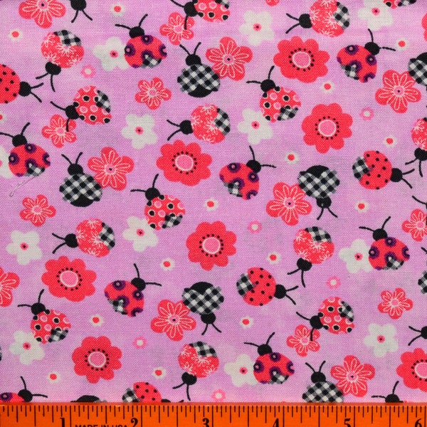 Pink Ladybug Fabric - Etsy