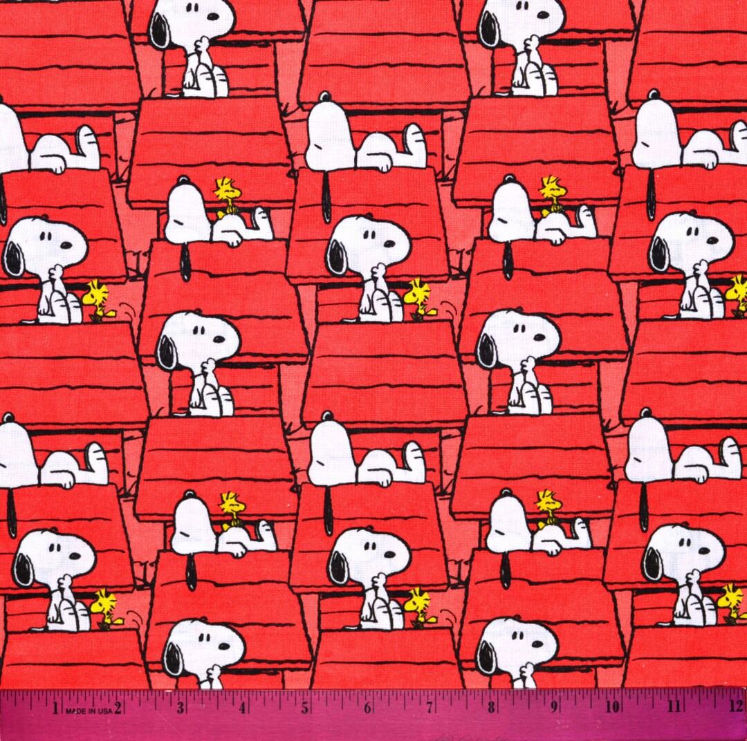 PEANUTS SNOOPY FABRIC Sold by the Half Yard Continuous Cut 100% ...