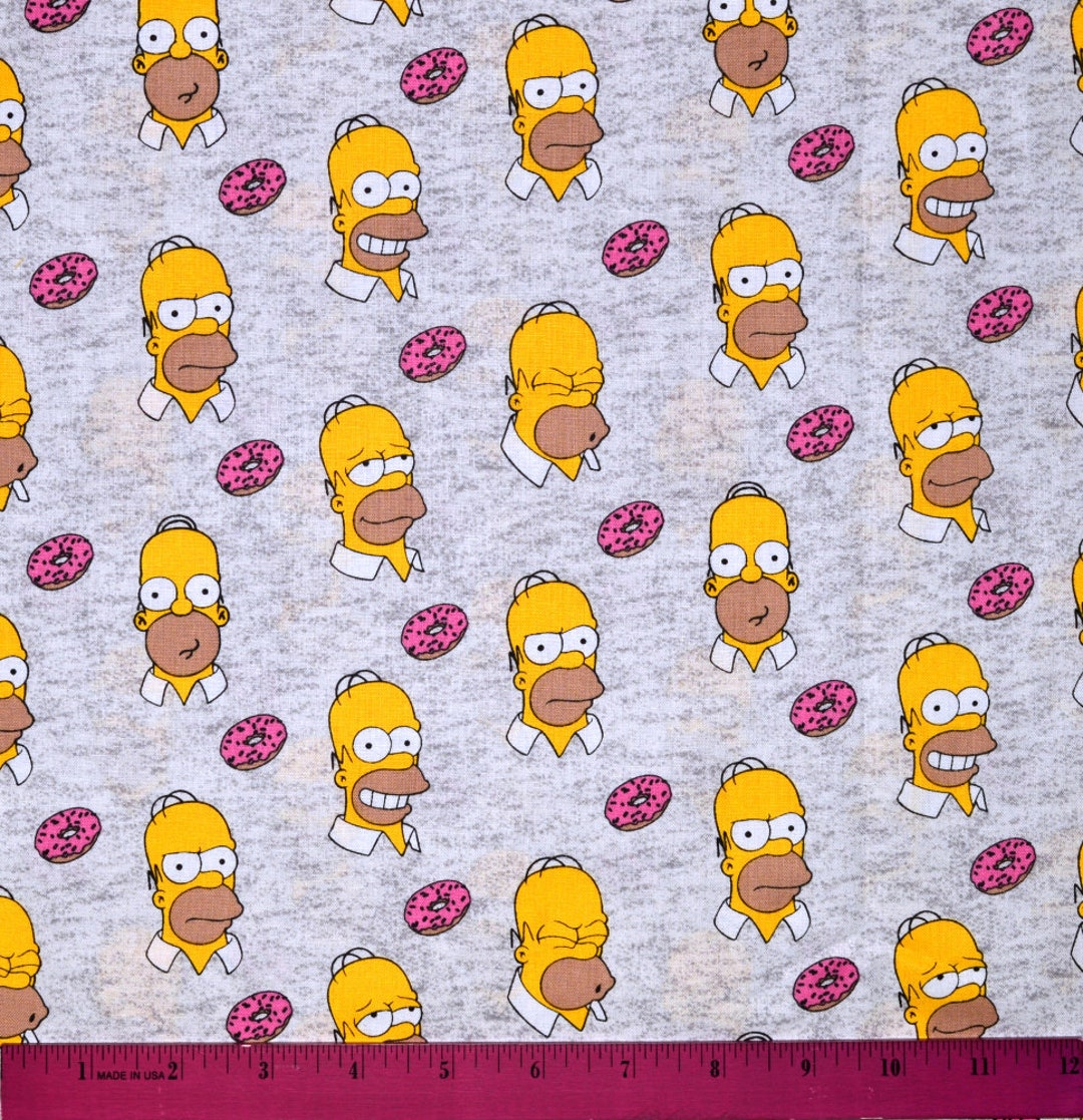 HOMER SIMPSONS FABRIC | Sold by the Half Yard! | Continuous Cut! | 100% ...