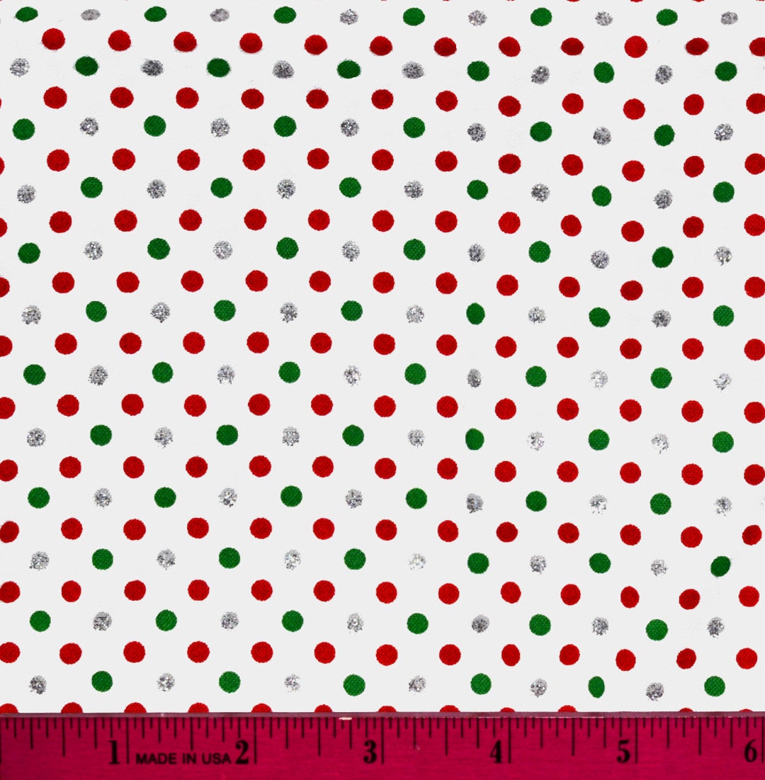 CHRISTMAS DOTS FABRIC | Sparkles! | Sold by the Half Yard! | Continuous ...