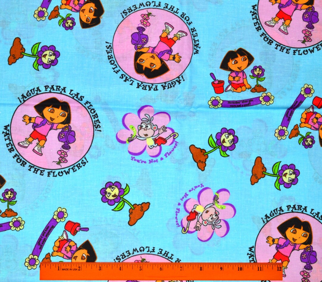Sale DORA the EXPLORER FABRIC Sold by the Half Yard Continuous Cut ...