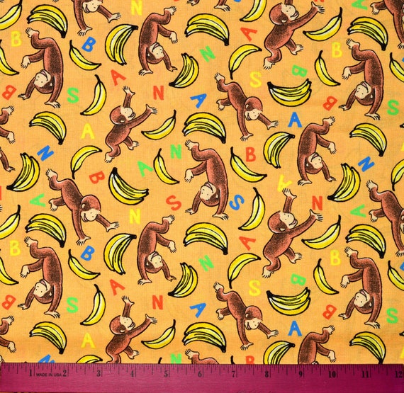 CURIOUS GEORGE FABRIC Sold by the Half Yard for Sewing - Etsy