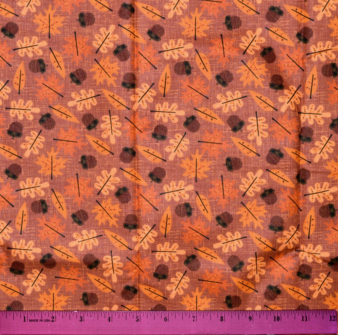 AUTUMN LEAVES FABRIC | Sold by the Half Yard! | Continuous Cut! | 100% ...