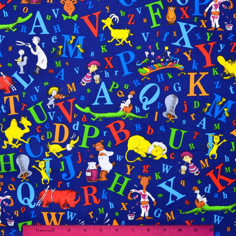 Alphabet Fabric - Etsy