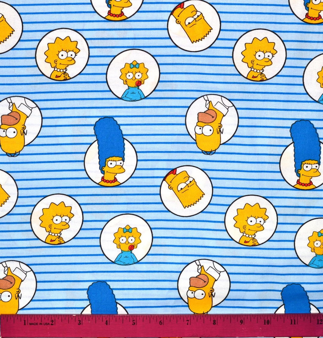 THE SIMPSONS FABRIC | Sold by the Half Yard! | Continuous Cut! | 100% ...