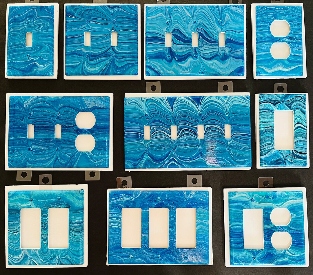 Hand-painted Ocean Wave Light Switch Cover: Coastal Beach House Decor ...