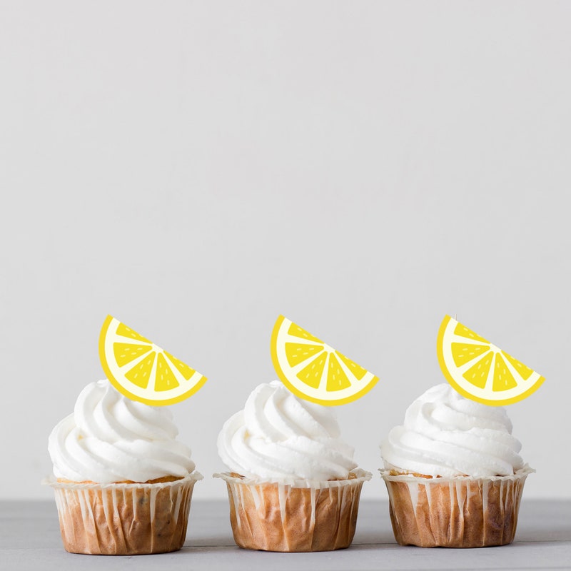 Lemon Cupcake Topper - Etsy