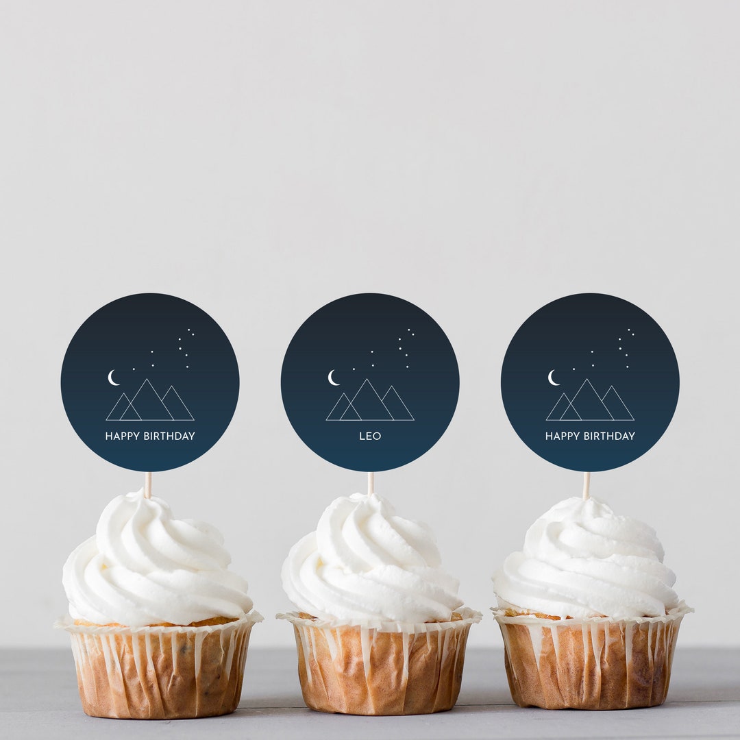 INSTANT DOWNLOAD - LEO Zodiac Sign Cupcake Toppers + Card Set ...