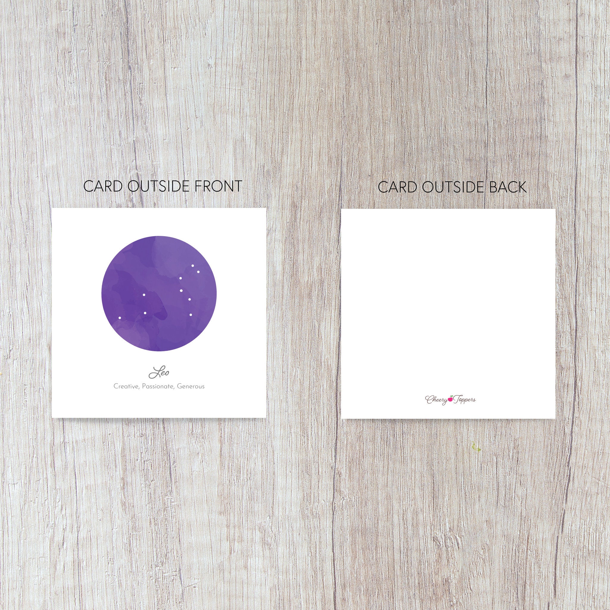 INSTANT DOWNLOAD LEO Constellation Card Printable Birthday - Etsy