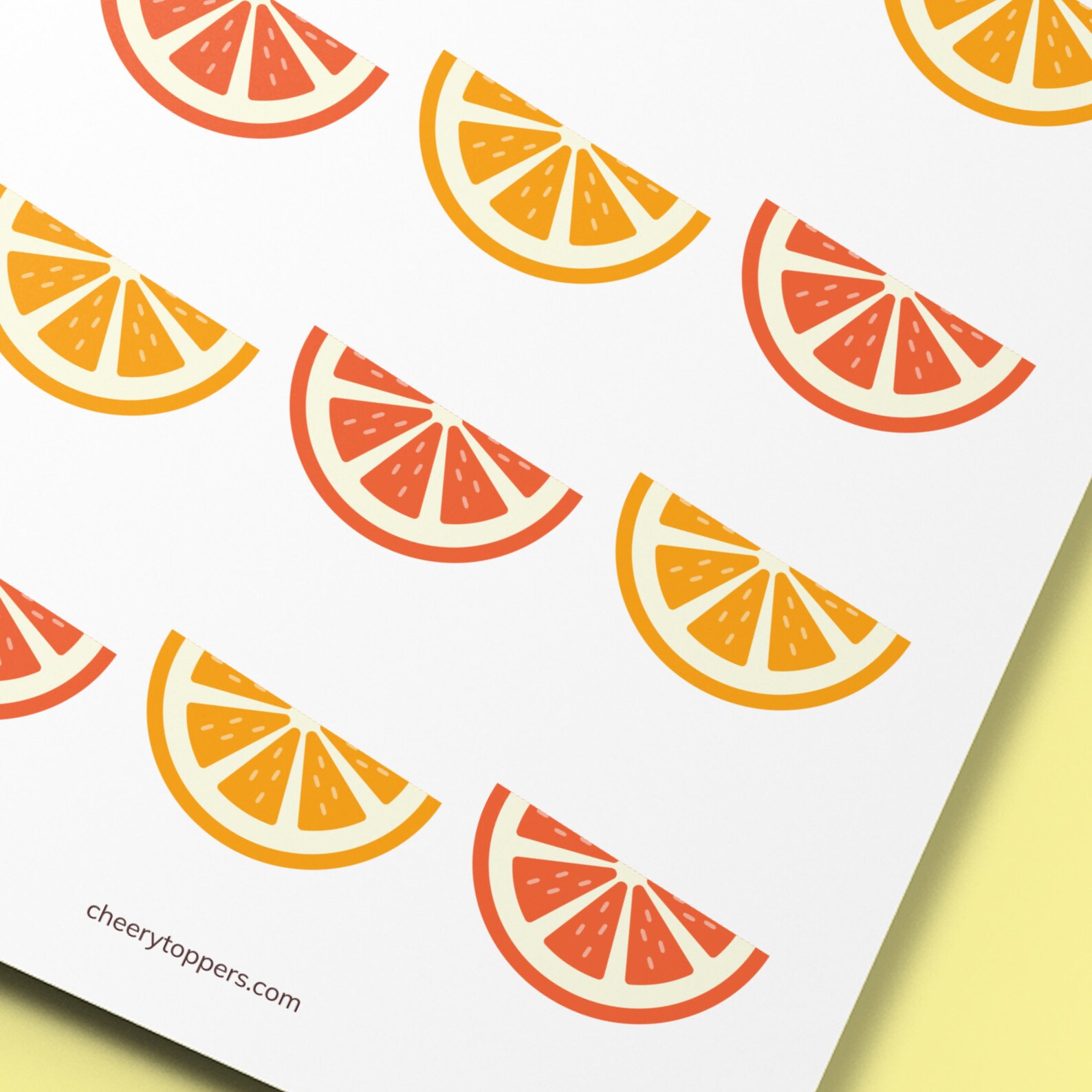 Summer Oranges Cupcake Toppers – Printable DIY Party Decor (digital ...