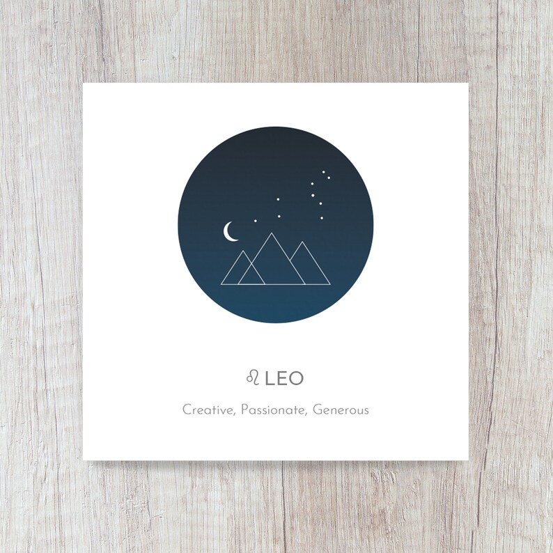 INSTANT DOWNLOAD - LEO Zodiac Sign Cupcake Toppers + Card Set ...