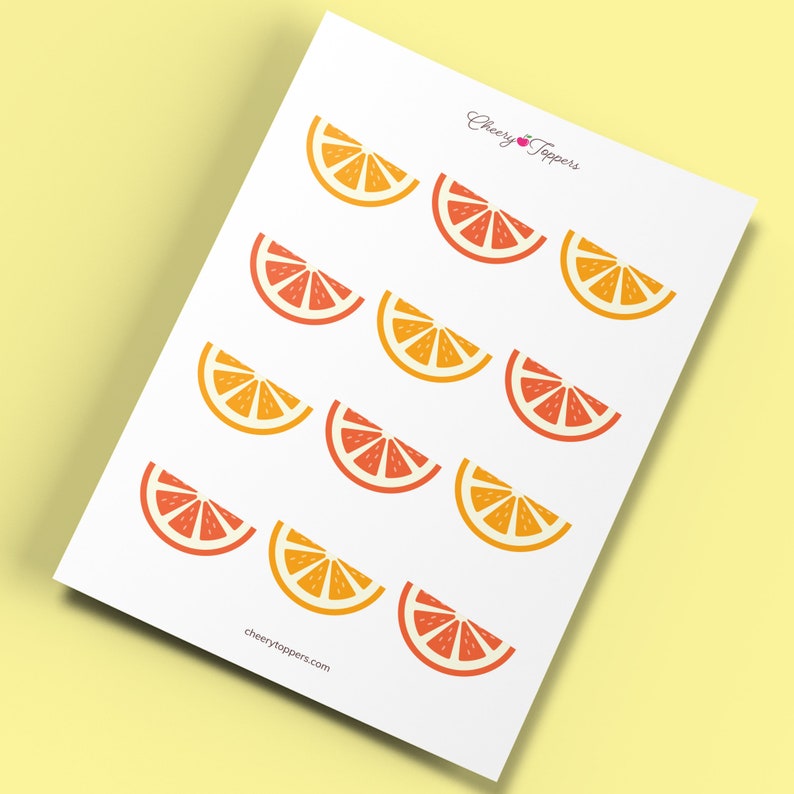 INSTANT DOWNLOAD - Mixed Juicy Summer Oranges Cupcake Toppers | DIY ...