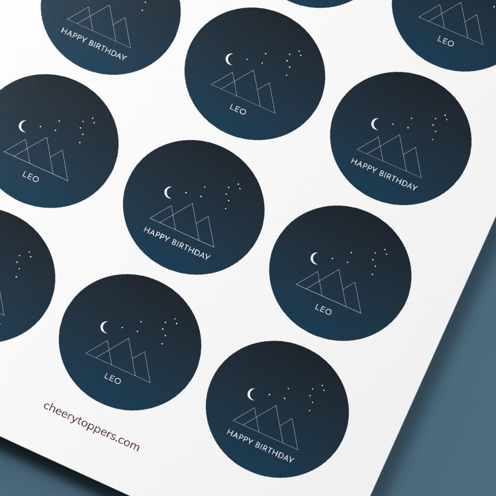 INSTANT DOWNLOAD - LEO Zodiac Sign Cupcake Toppers + Card Set ...