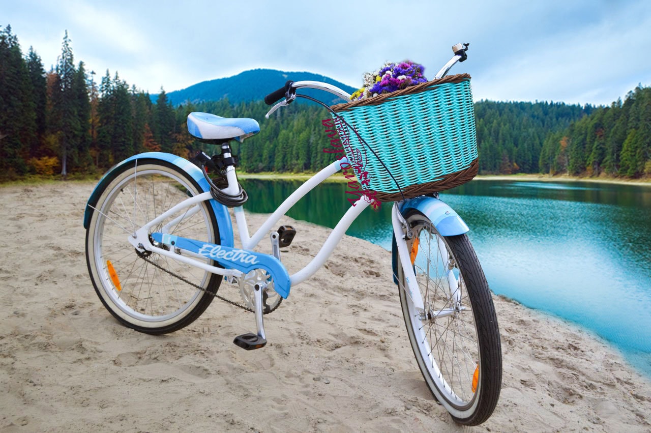 Mint Bike Basket Cycle Basket for Walking Bike With Basket Mint Color ...