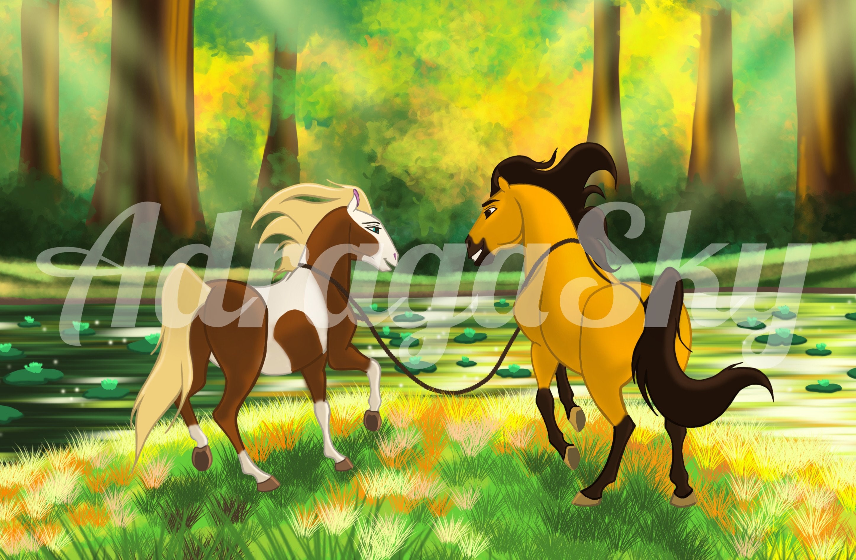 Don't Let Go - Spirit Stallion of the Cimarron Digital Art - Etsy