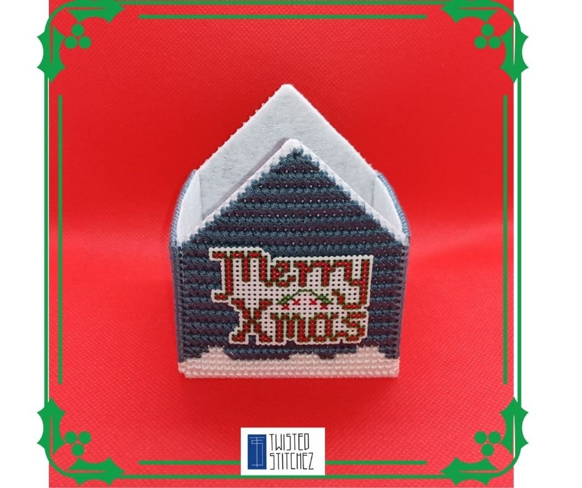 Christmas House Shaped Box PDF Pattern, Plastic Canvas Christmas ...