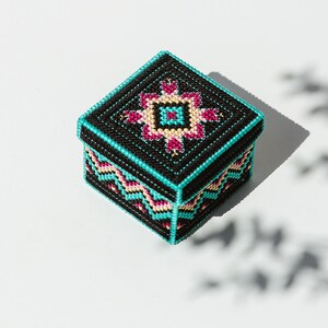 Stylish Black Plastic Canvas Box Pattern, Jewelry Box PDF Chart ...