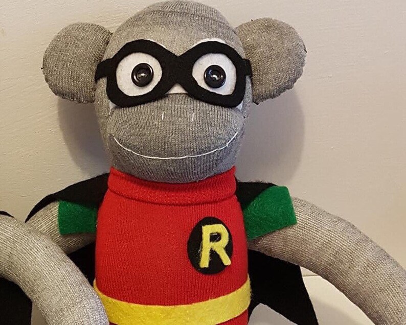 Robin From Batman (sock Monkey) - Etsy