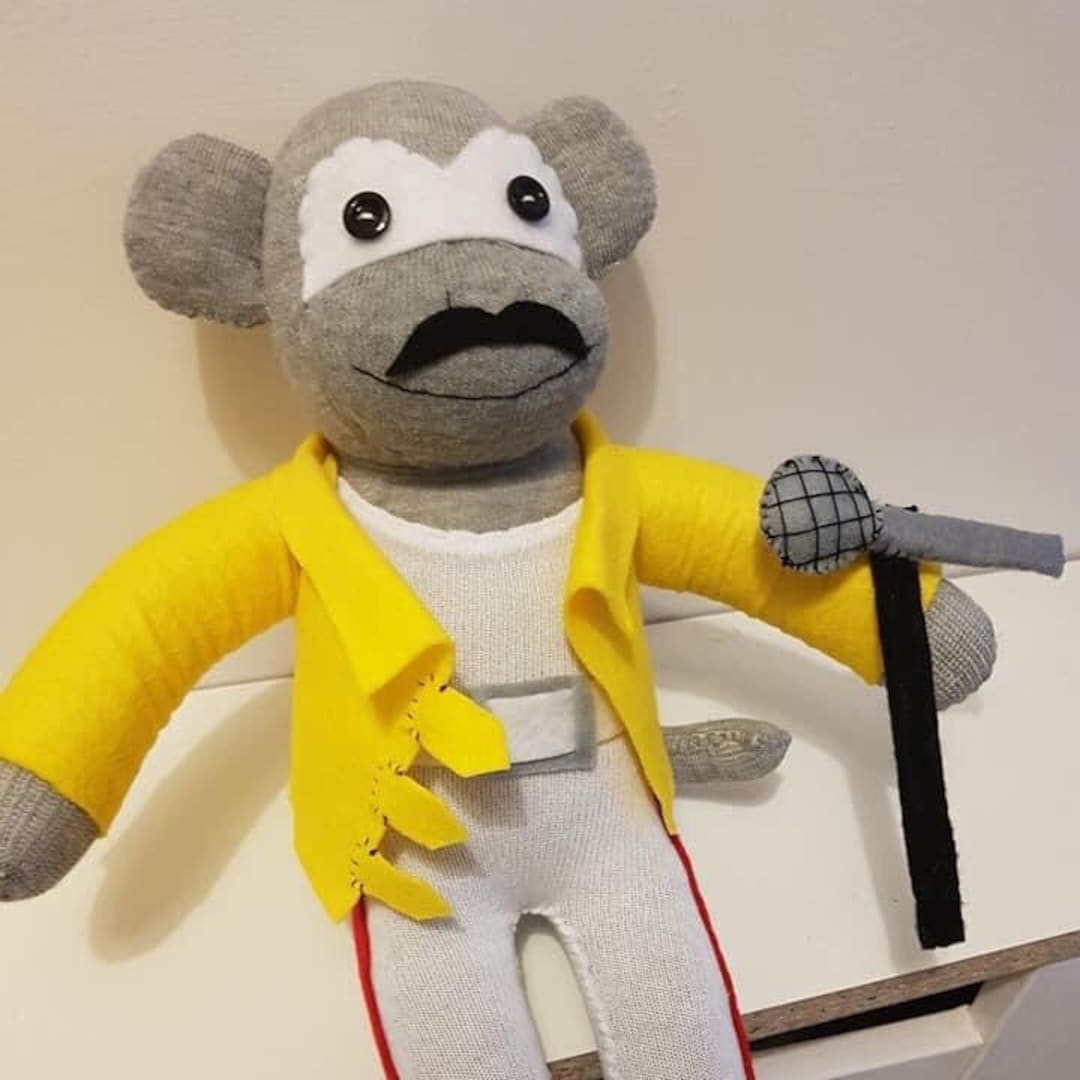 Freddie Mercury Sock Monkey - Etsy