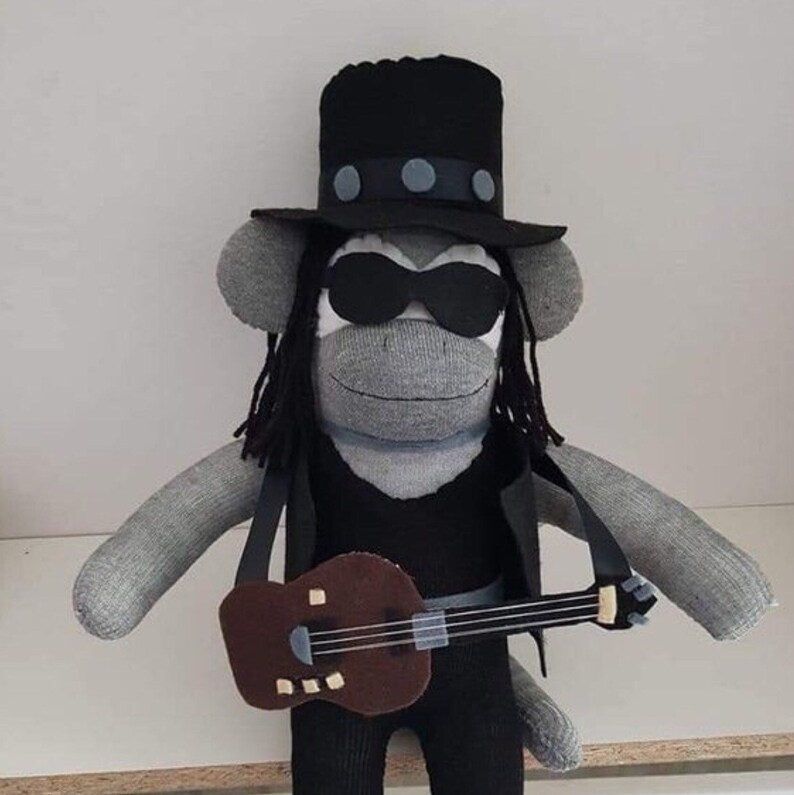 Slash From Guns and Roses Sock Monkey - Etsy