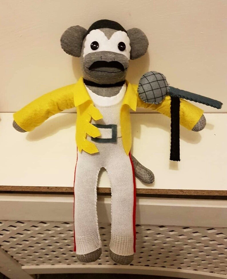 Freddie Mercury Sock Monkey - Etsy