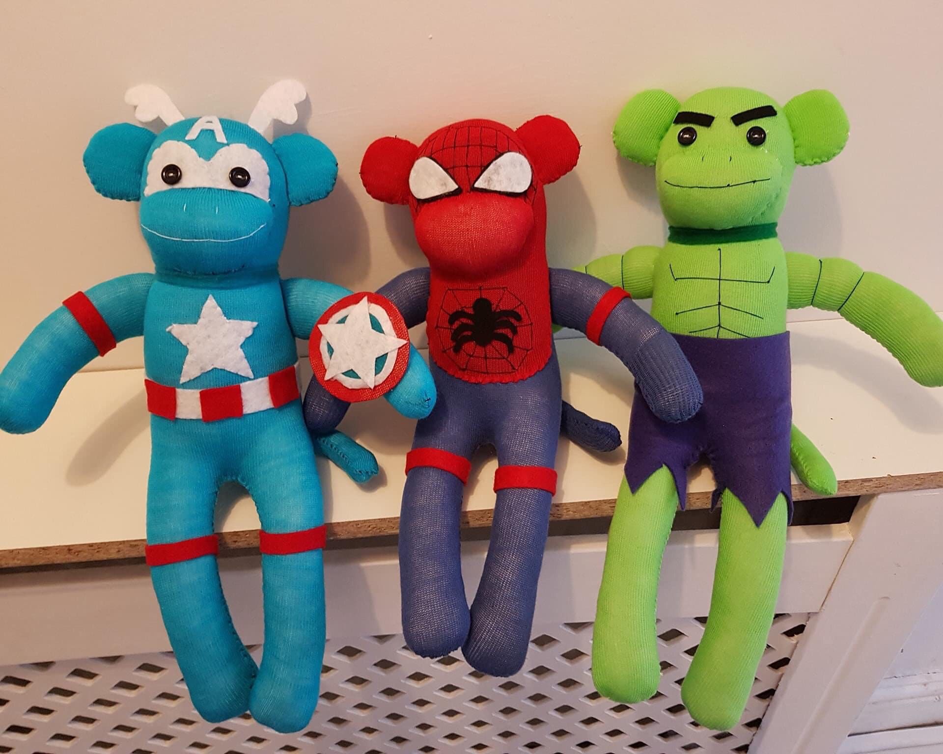 Spider-man (sock Monkey) - Etsy UK