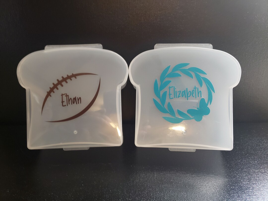 CUSTOM Plastic Sandwich Keeper for Lunch Boxes; Kid's Sandwich Holder ...