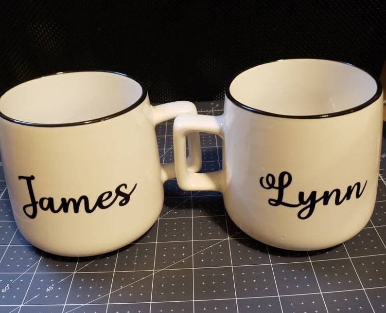 Set of 2 PERSONALIZED Lo-ve Mugs for His and Her; #couplegifts, # ...